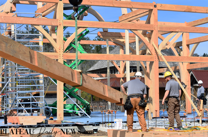 Timber frame for new Commons building at The Village Green is complete ...